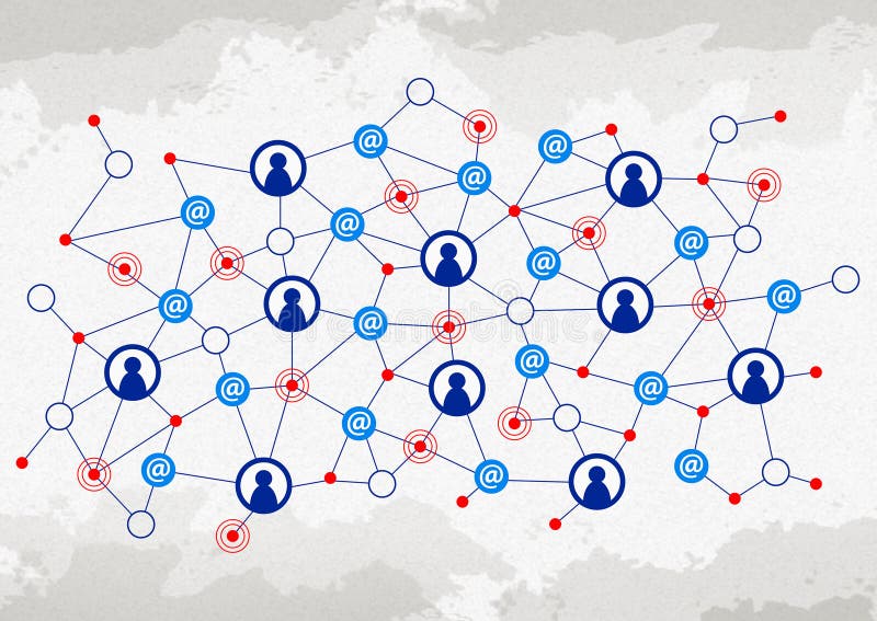 Social Interaction and Communication Stock Illustration - Illustration ...