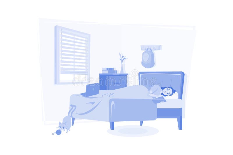 Social Isolation Illustration Concept on White Background Stock Vector ...