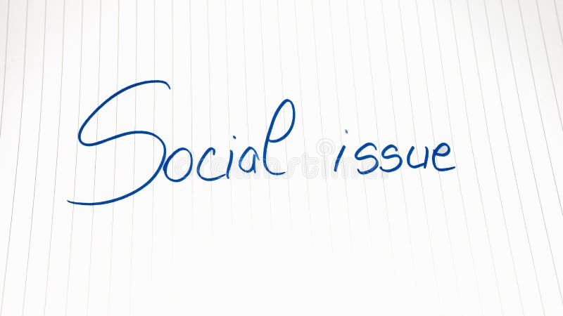 Social Issue Handwriting Text on Paper, on Office Agenda. Copy Space ...