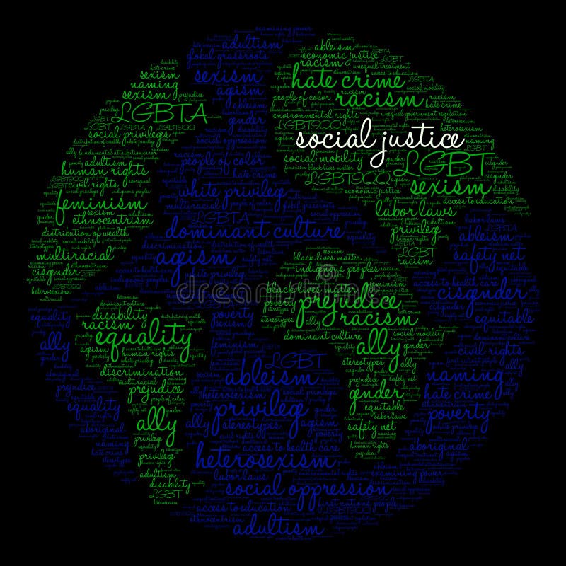 Social Justice Word Cloud editorial stock image. Illustration of civil ...