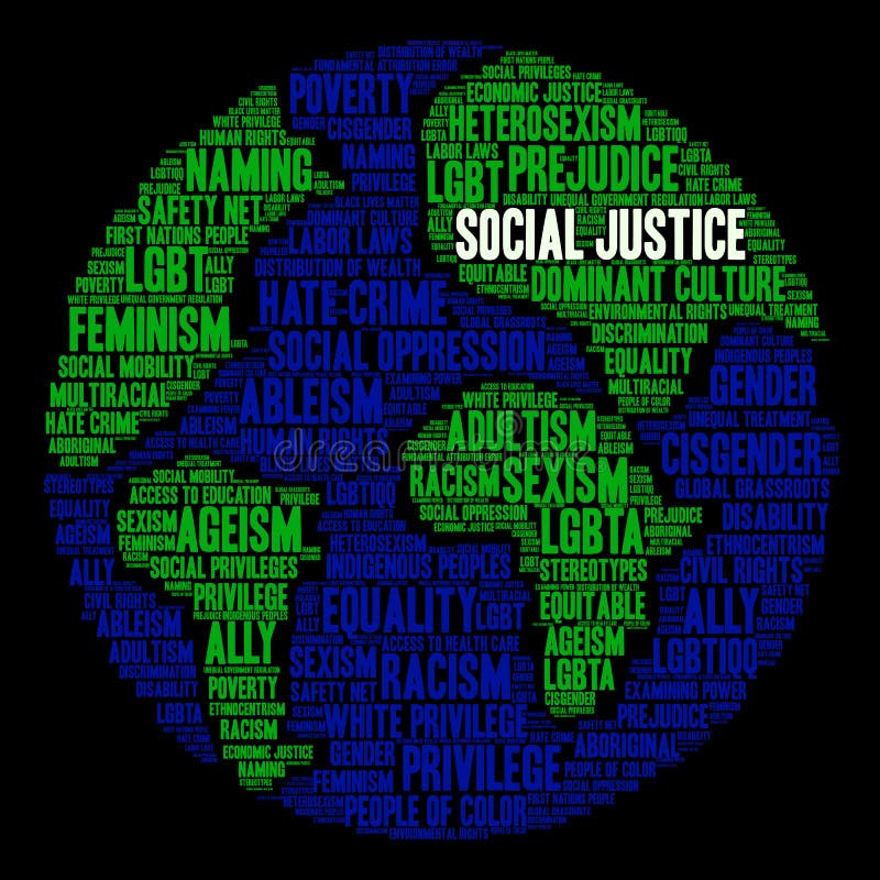 Social Justice Word Cloud editorial image. Illustration of matter ...