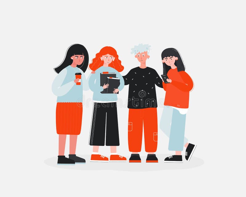 Social life vector stock vector. Illustration of group - 196200802