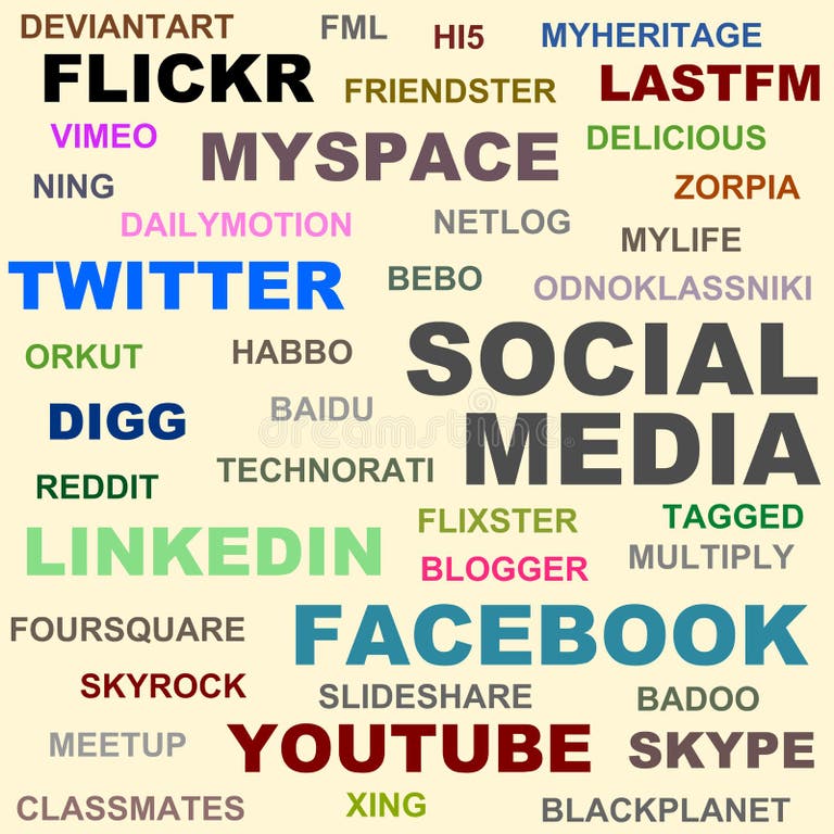 Social Media Names Stock Illustrations – 178 Social Media Names Stock ...