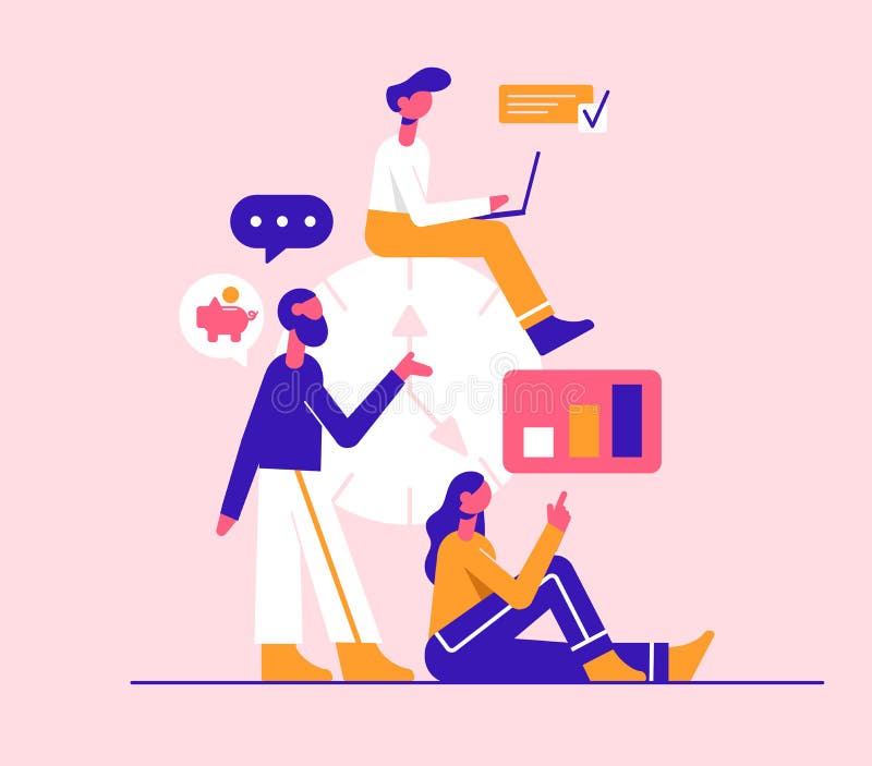 Social Media Concept. Modern Vector Minimalistic Illustration. Time ...