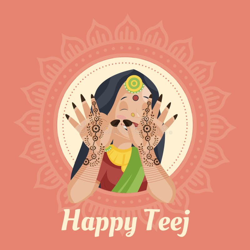 Happy teej banner design stock vector. Illustration of dance - 227175890