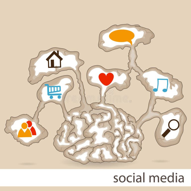 Social Media Brain Stock Illustrations – 11,663 Social Media Brain ...