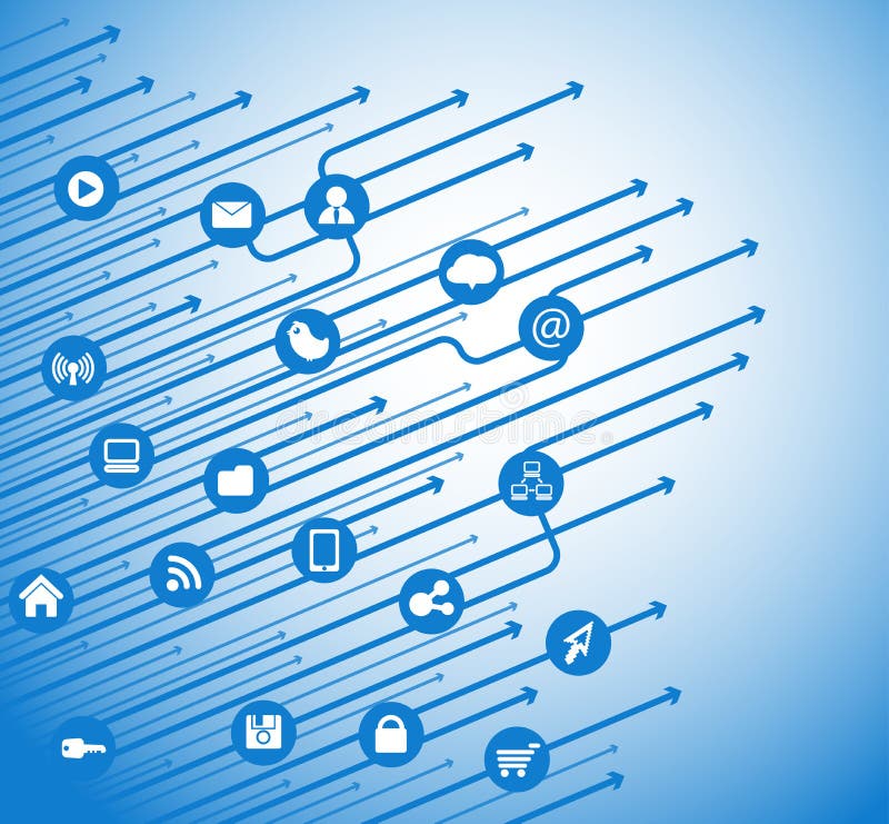 Abstract social media tree stock vector. Illustration of group - 24443307