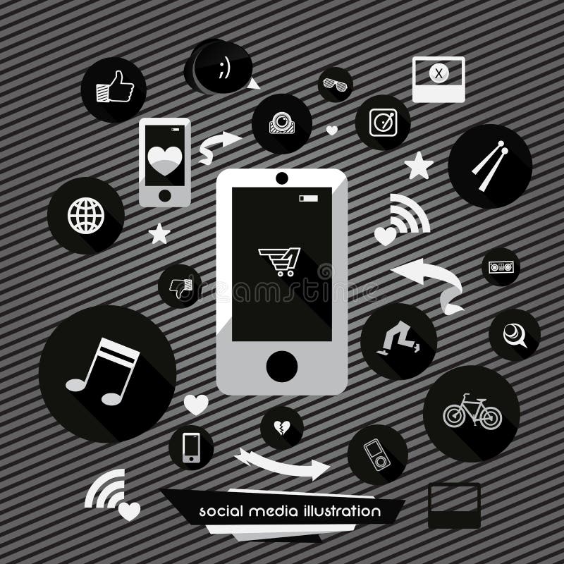 Social Media Abstract Vector Illustration Stock Vector - Illustration ...