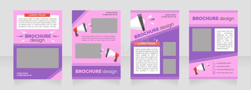 Social Media Advertisement Blank Brochure Layout Design Stock Vector ...