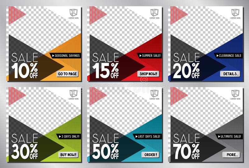 Social Media Advertisement - Sale Template - Vector Illustration Stock ...