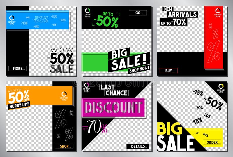 Social Media Advertisement - Sale Template - Vector Illustration Stock ...