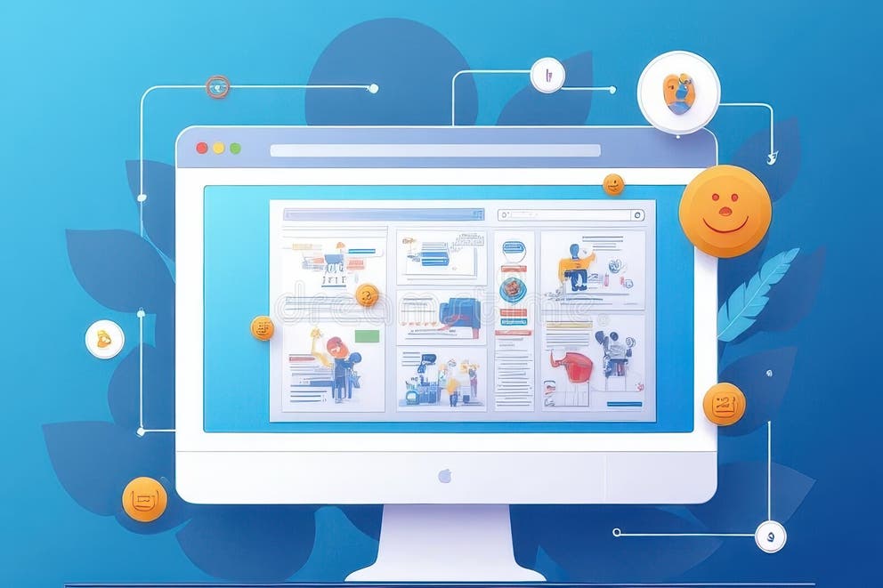 Social Media Algorithm Analysis Stock Illustration - Illustration of ...