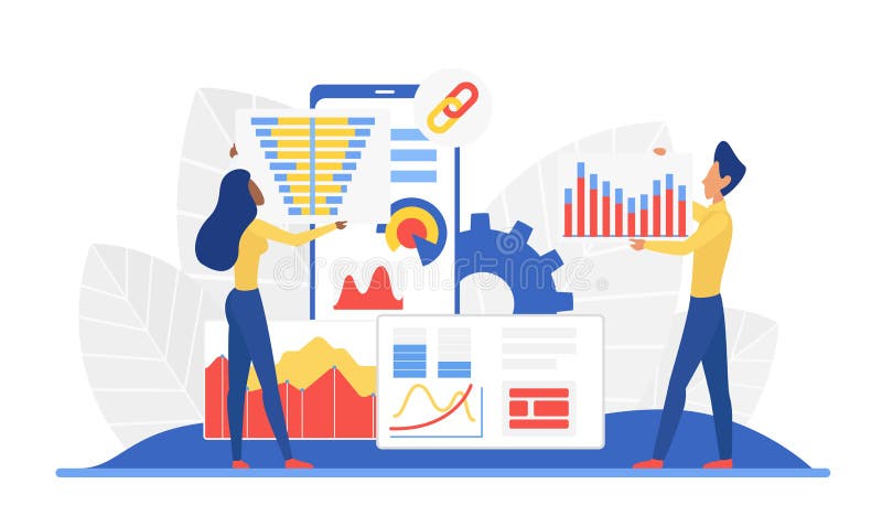 Social Media Analytics Collecting Data Process Stock Vector ...