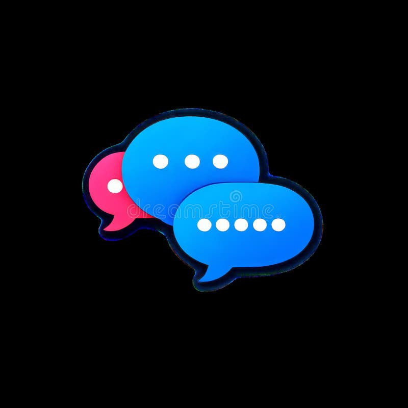 Social Media App Icon Showing a Chat Bubble Stock Image - Illustration ...