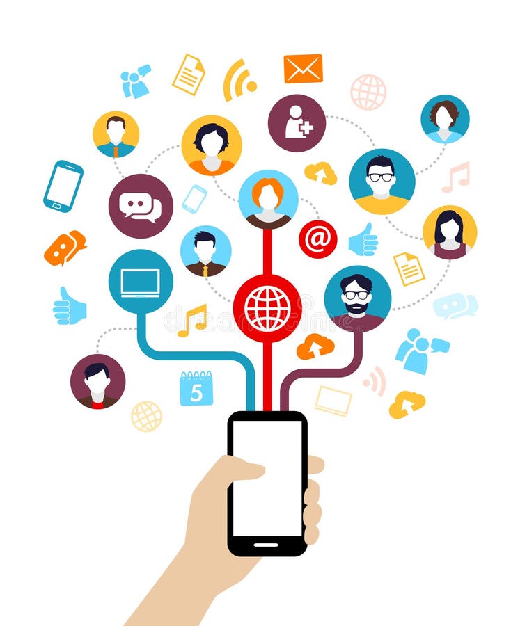 Social Media Background stock vector. Illustration of cloud - 46434997