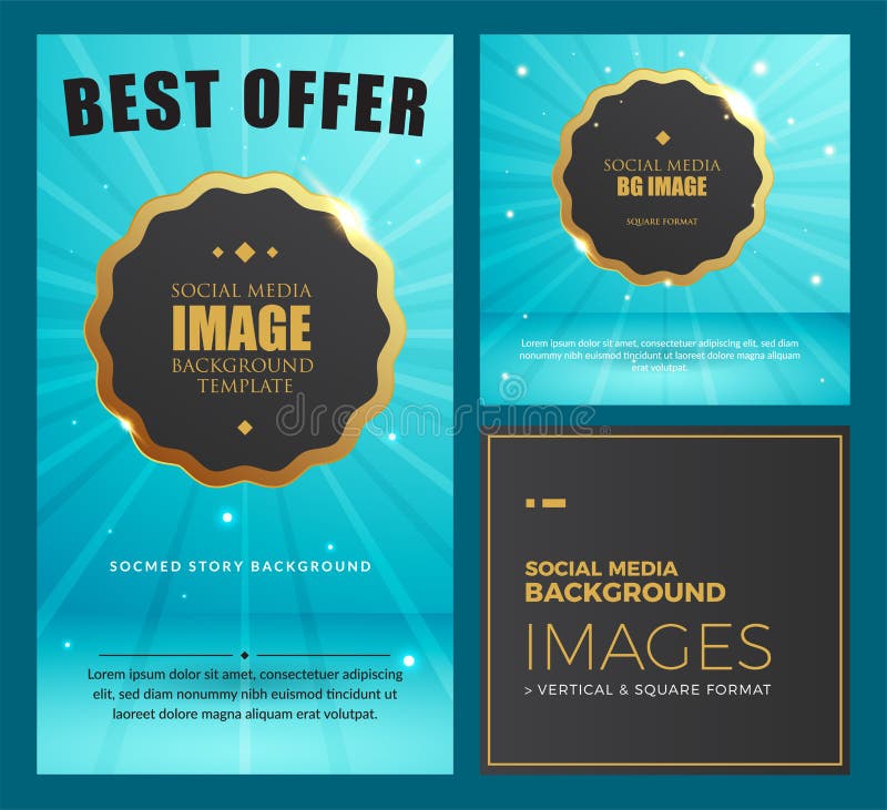 Social Media Background. Vertical and Horizontal Format Stock ...