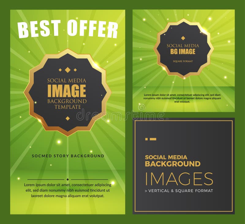 Social Media Background. Vertical and Horizontal Format Stock ...