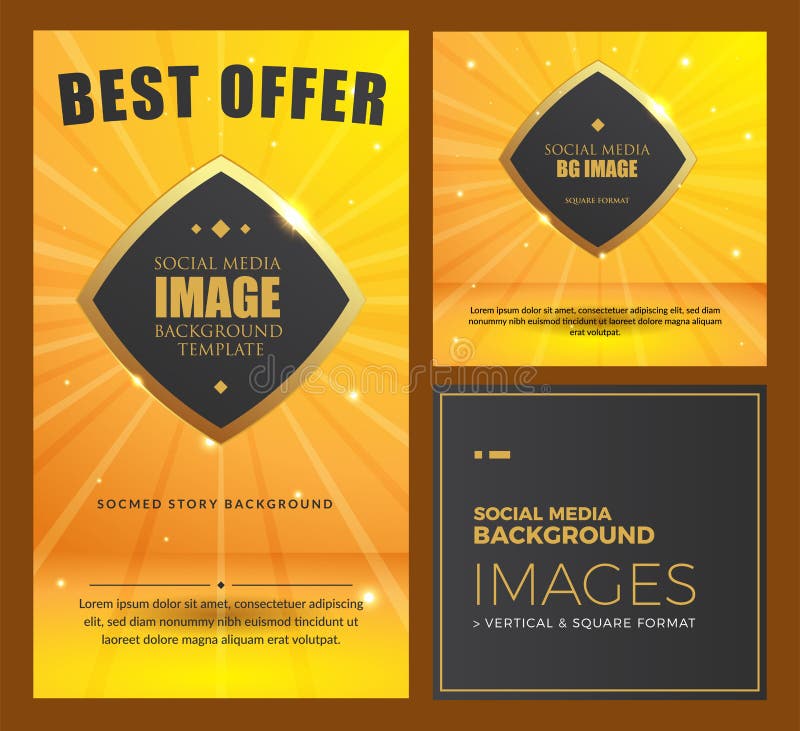 Social Media Background. Vertical and Horizontal Format Stock ...