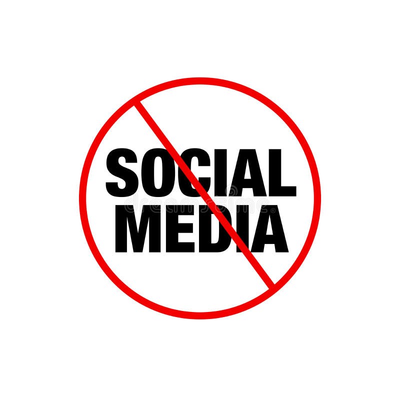 Social Media Banned Vector Icon. No Social Media Stock Vector ...