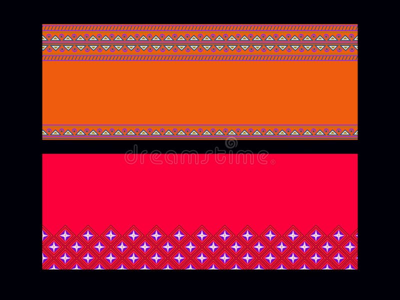 Social Media Banner or Header Design with Copy Space in Orange and Red ...