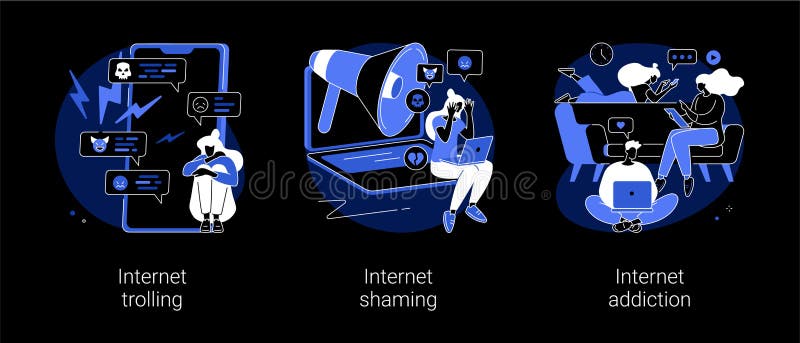 Social Media Behavior Abstract Concept Vector Illustrations. Stock ...