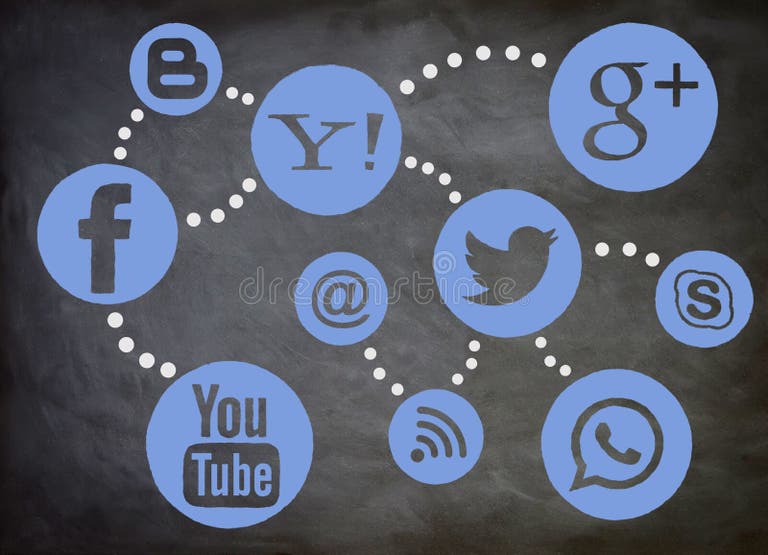 Social Media Board editorial photography. Image of computer - 39740857