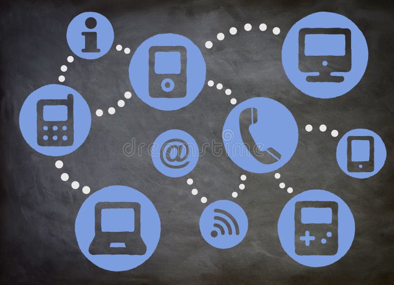 Social Media Board stock illustration. Illustration of concept - 39740840