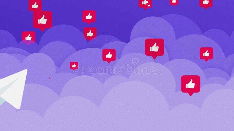 Social Media Button Click and Notification Bell Animation. Stock ...