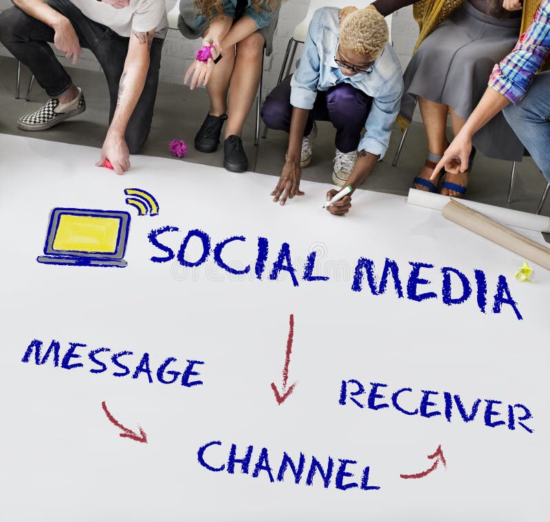 Social Media Channel Connectivity Concept Stock Photo - Image of board ...