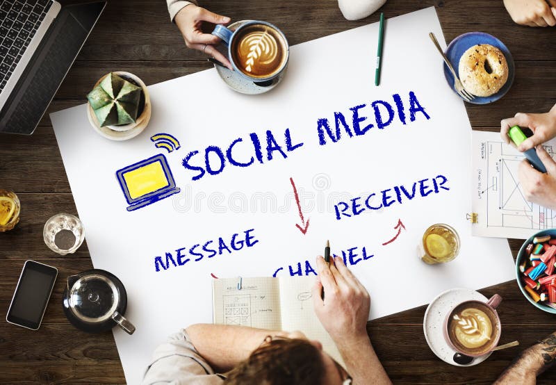 Social Media Channel Connectivity Concept Stock Image - Image of ...