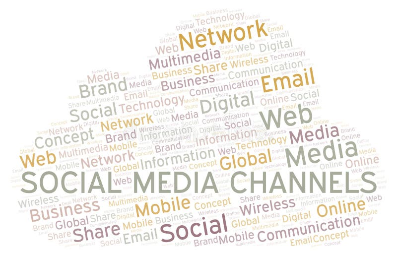 Communication Channels Word Cloud Stock Illustration - Illustration of ...