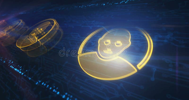 Social Media Chat and Artificial Intelligence Symbol Cyber Loop Concept ...