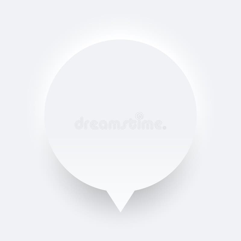 Social Media Chat Bubble White Template for Modern Idea or Thought ...