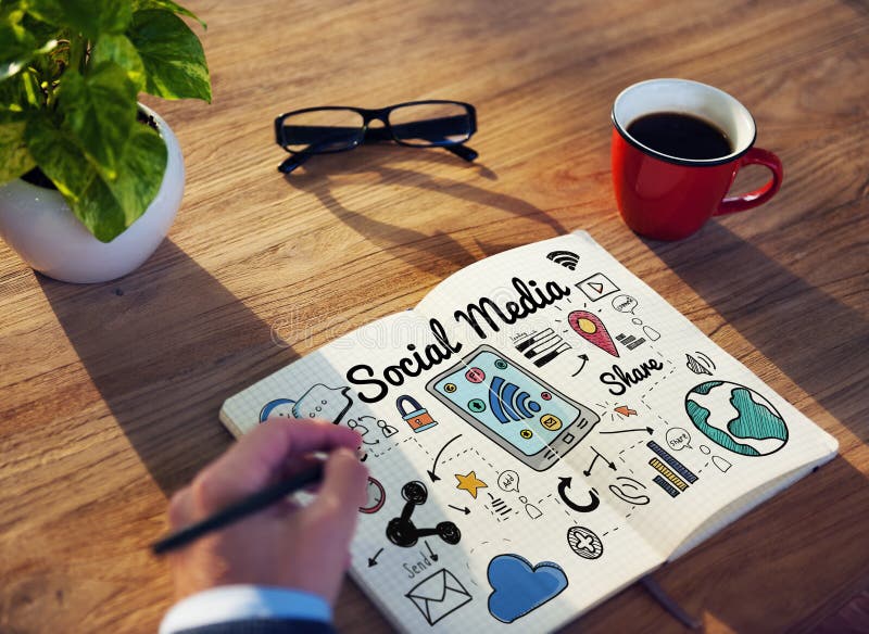 Social Media Chat Share Global Communication Concept Stock Image ...