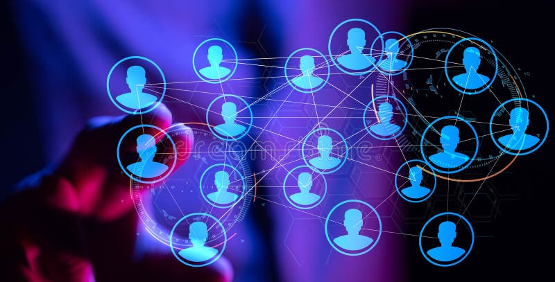 Modern Network and Telecommunication Technology Computer Concept ...