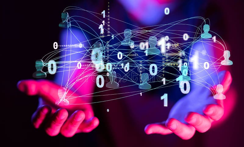 Modern Network and Telecommunication Technology Computer Concept ...