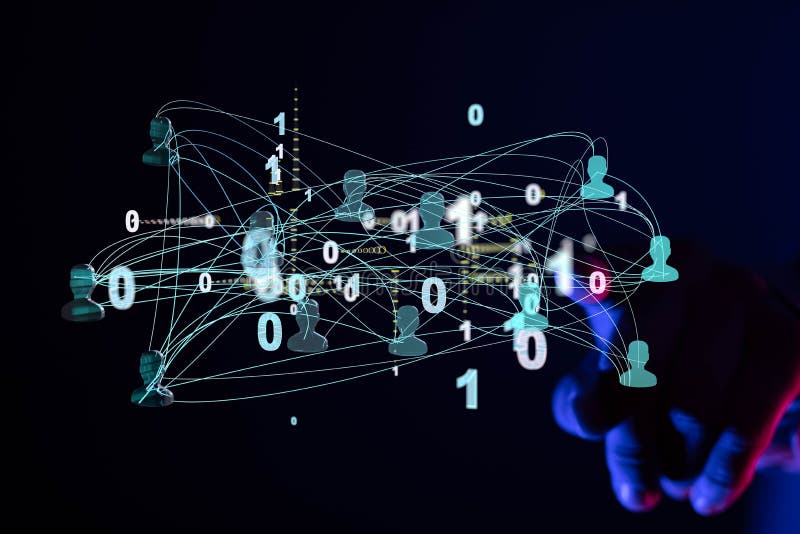 Modern Network and Telecommunication Technology Computer Concept ...
