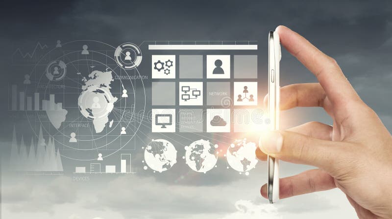 Social Media and Cloud Computing . Mixed Media Stock Photo - Image of ...