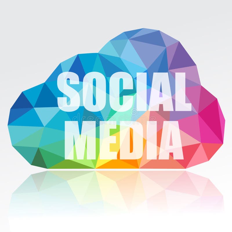 Social Media Cloud stock illustration. Illustration of networking ...