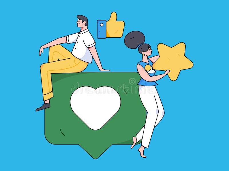 Social Media Comments Flat People Vector Concept Stock Vector ...