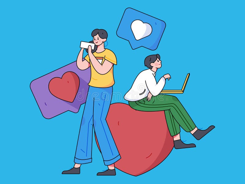 Social Media Comments Flat People Vector Concept Stock Vector ...