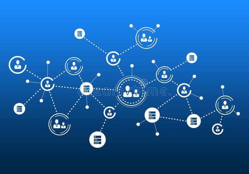 Social media communication stock illustration. Illustration of research ...