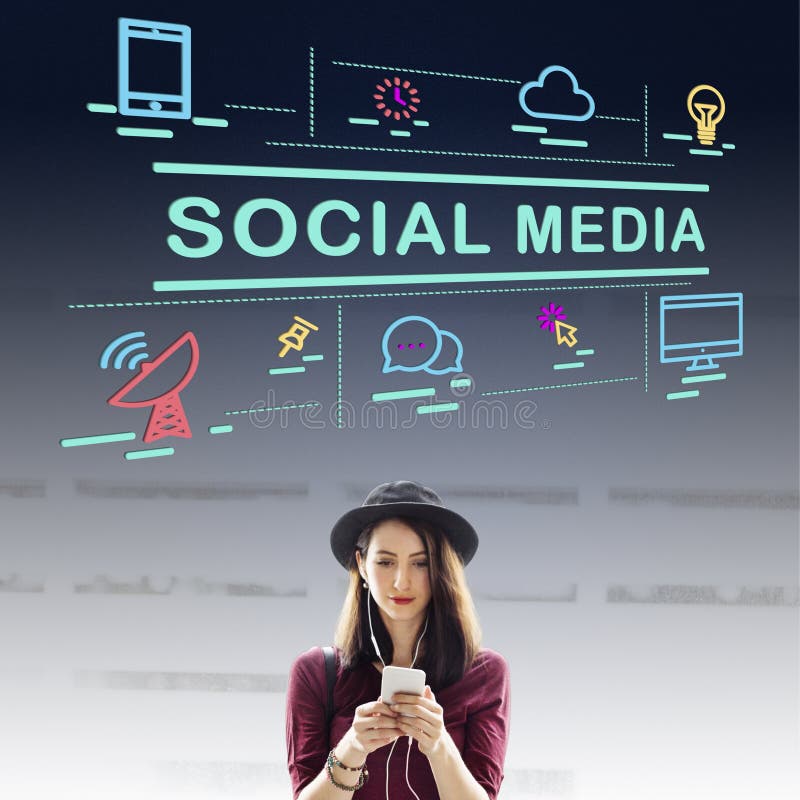 Social Media Communication Conection Internet Concept Stock Photo ...