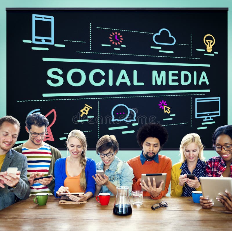Social Media Communication Connection Internet Concept Stock Image ...