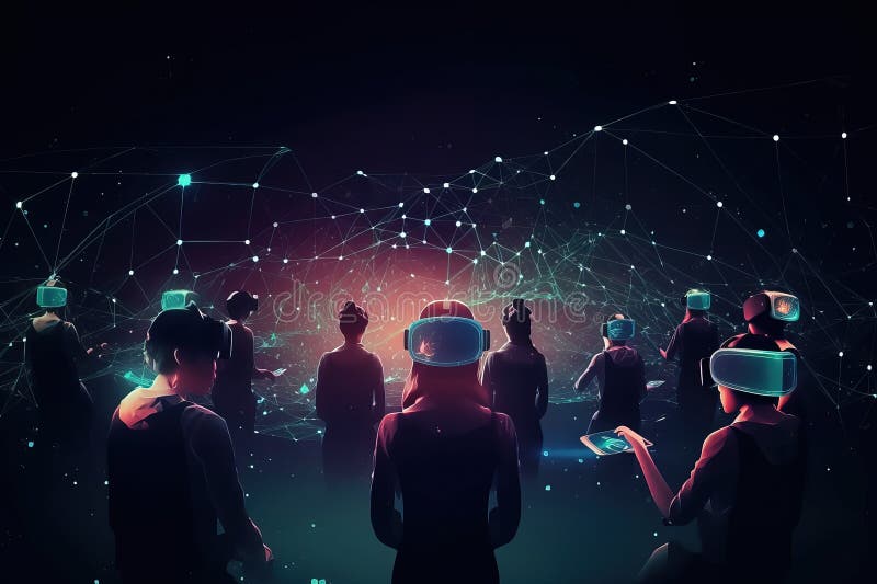 Social Media Communication Link, Virtual Reality, Global ...