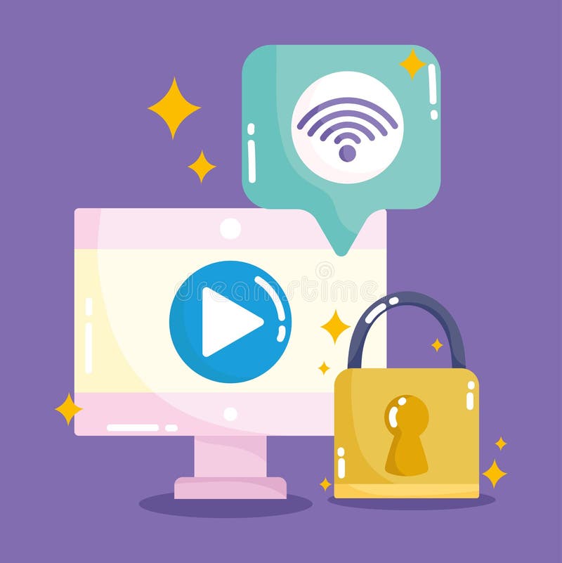 Security Cartoon Illustration, Vector Design Stock Vector ...