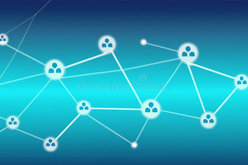 Dynamic Connections and Icons in Social Media Concept. AI Content ...