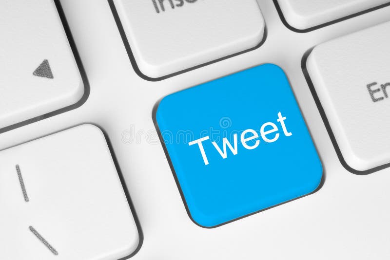 Press Twitter Keyboard Button Editorial Image - Image of service, black ...
