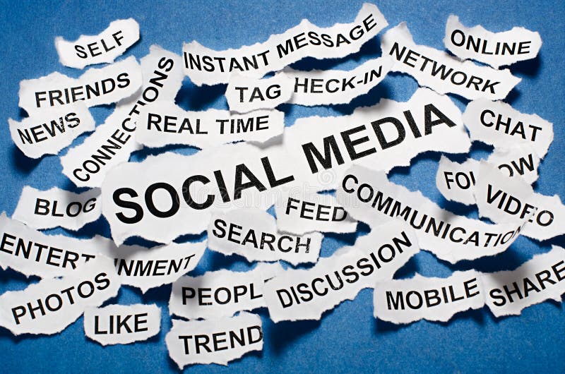 Social Media Concept Torn Newspaper Headlines Stock Image - Image of ...