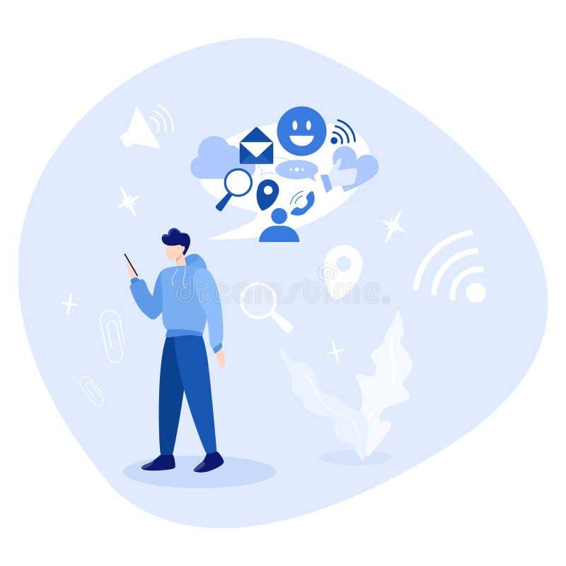 Social Media Concept. Using Network for Posting and Sharing Content ...